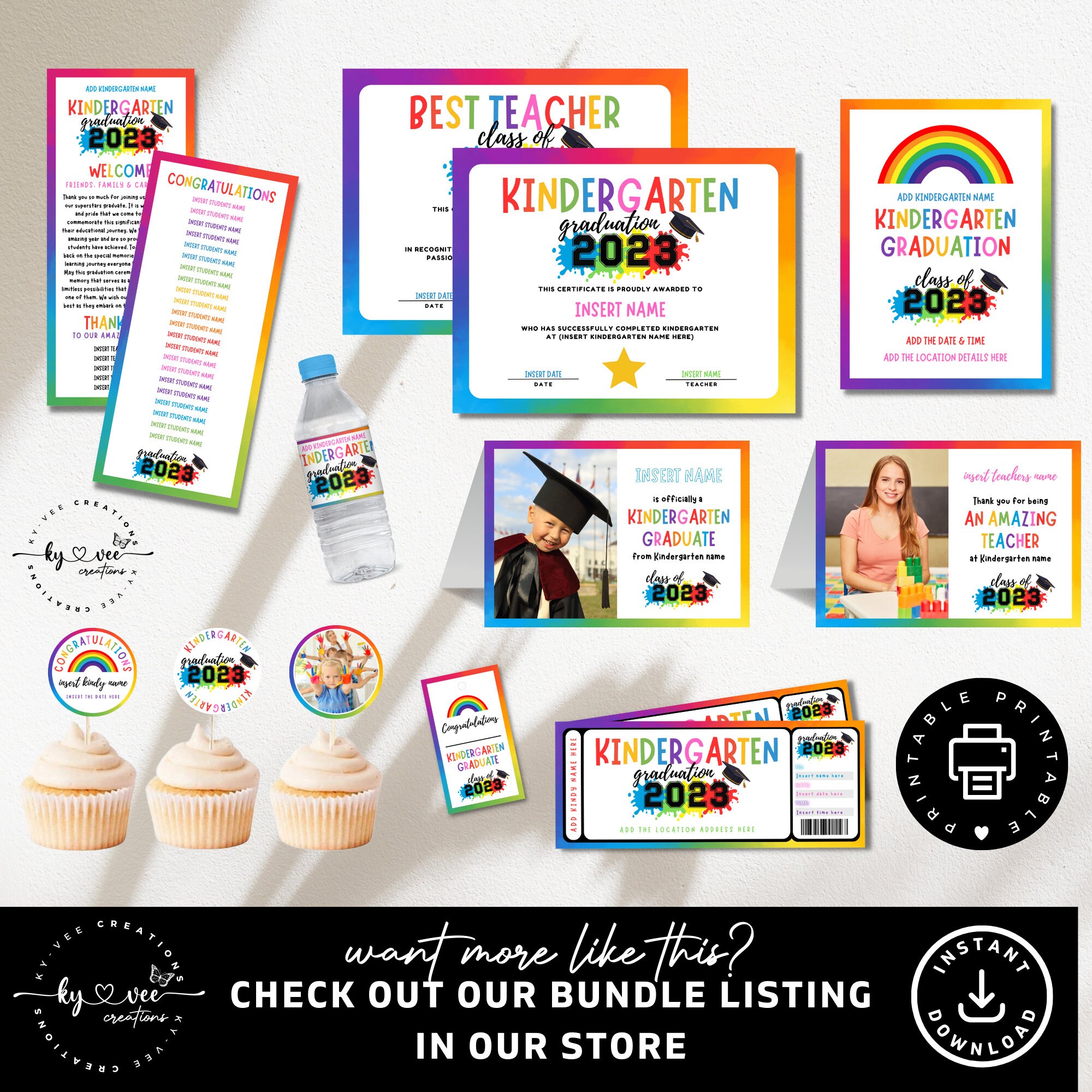 Kindergarten Graduation Certificate Template INSTANT - Etsy