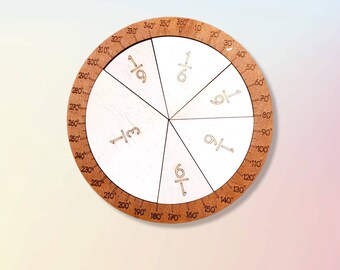 Wooden Fraction Puzzle - Etsy