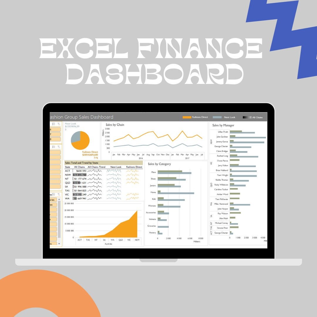 Excel Finance Dashboard - Etsy