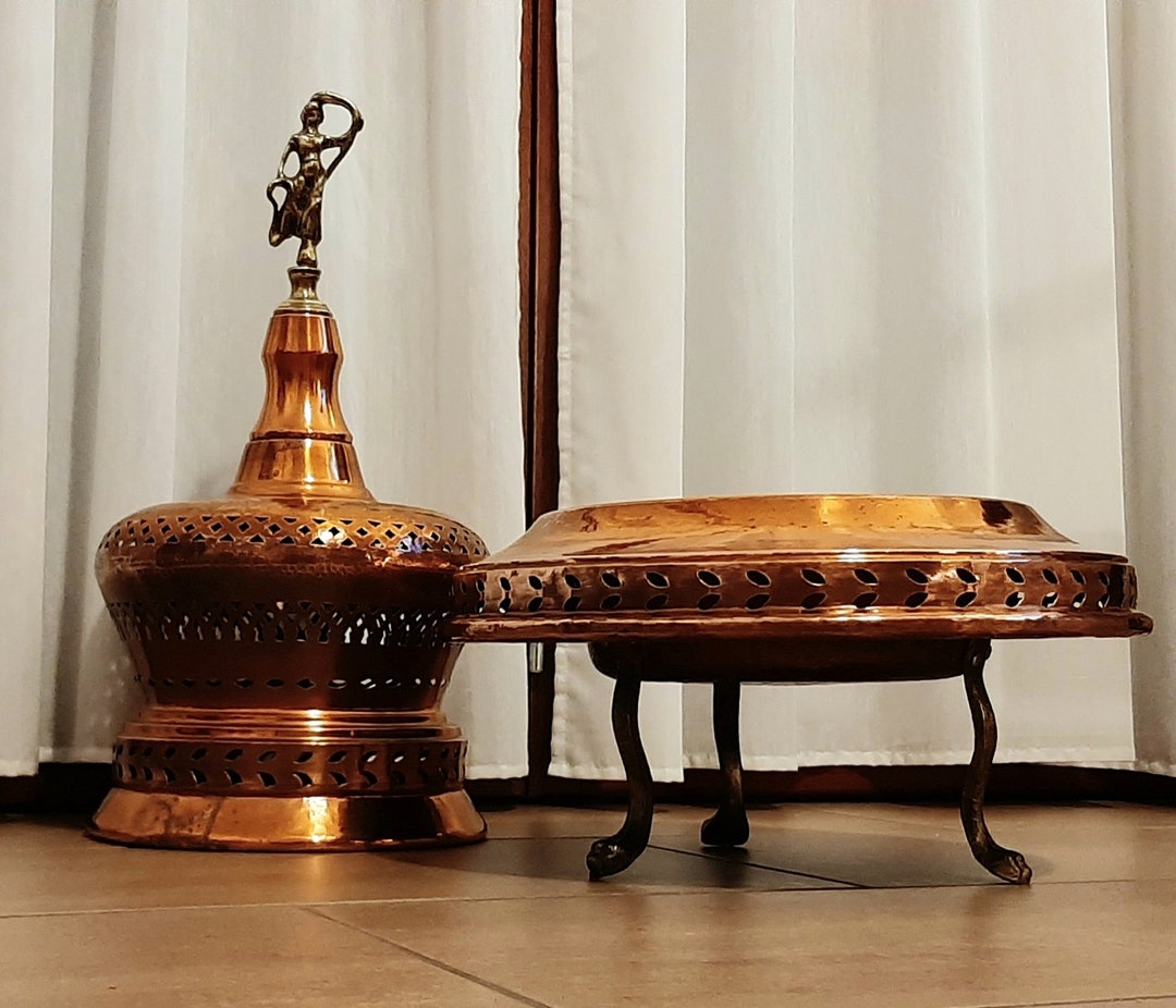 Antique Italian Brazier in Copper and Brass Large Candle Holder Made It ...