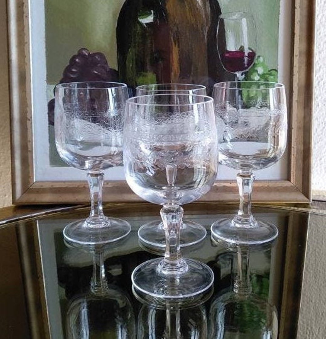 Vintage Italian Liquor Glasses 4 Vintage Crystal Limoncello Glasses ...