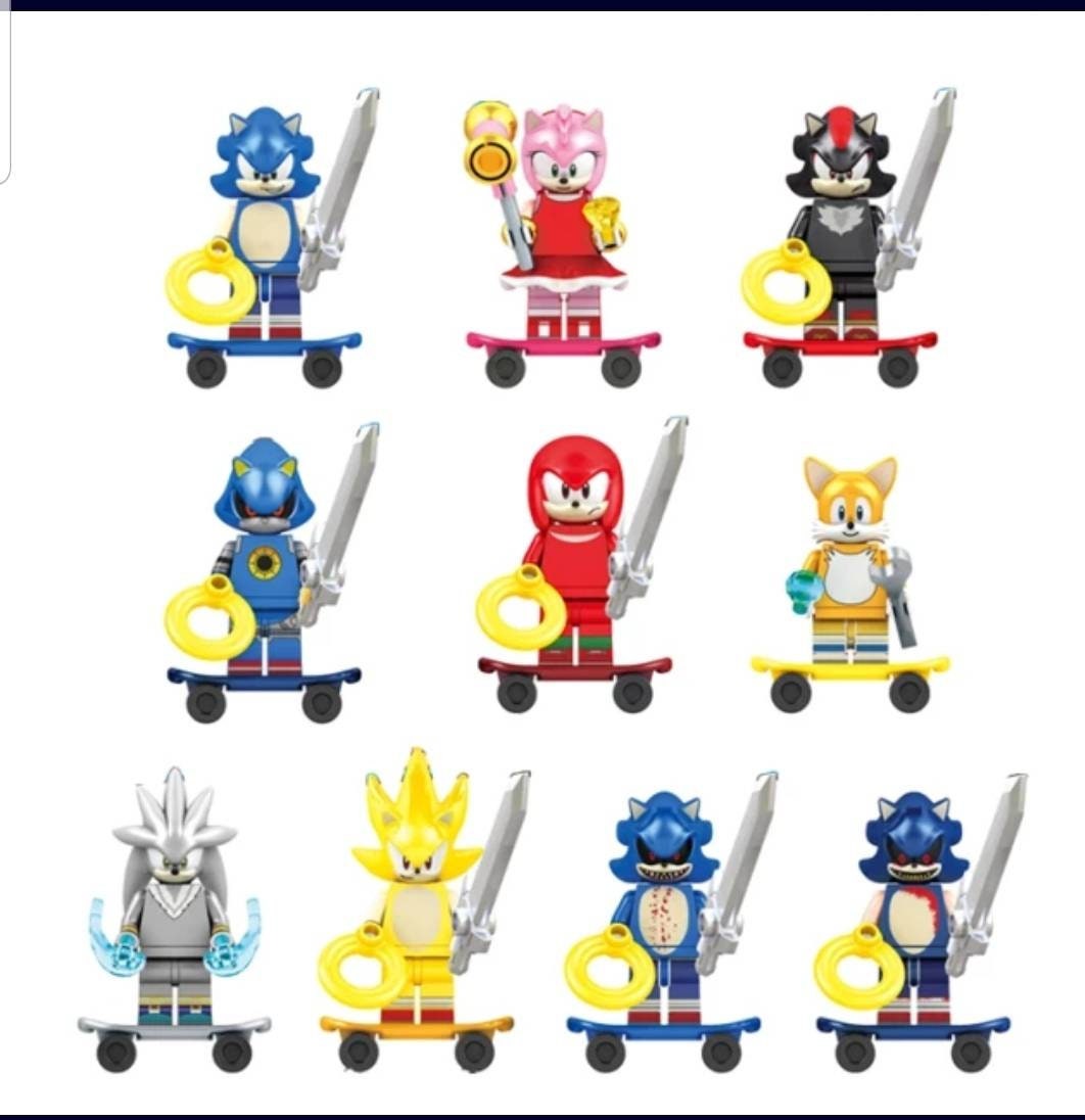 Sonic the Hedgehog Custom Mini Figures Compatible With Popular - Etsy UK