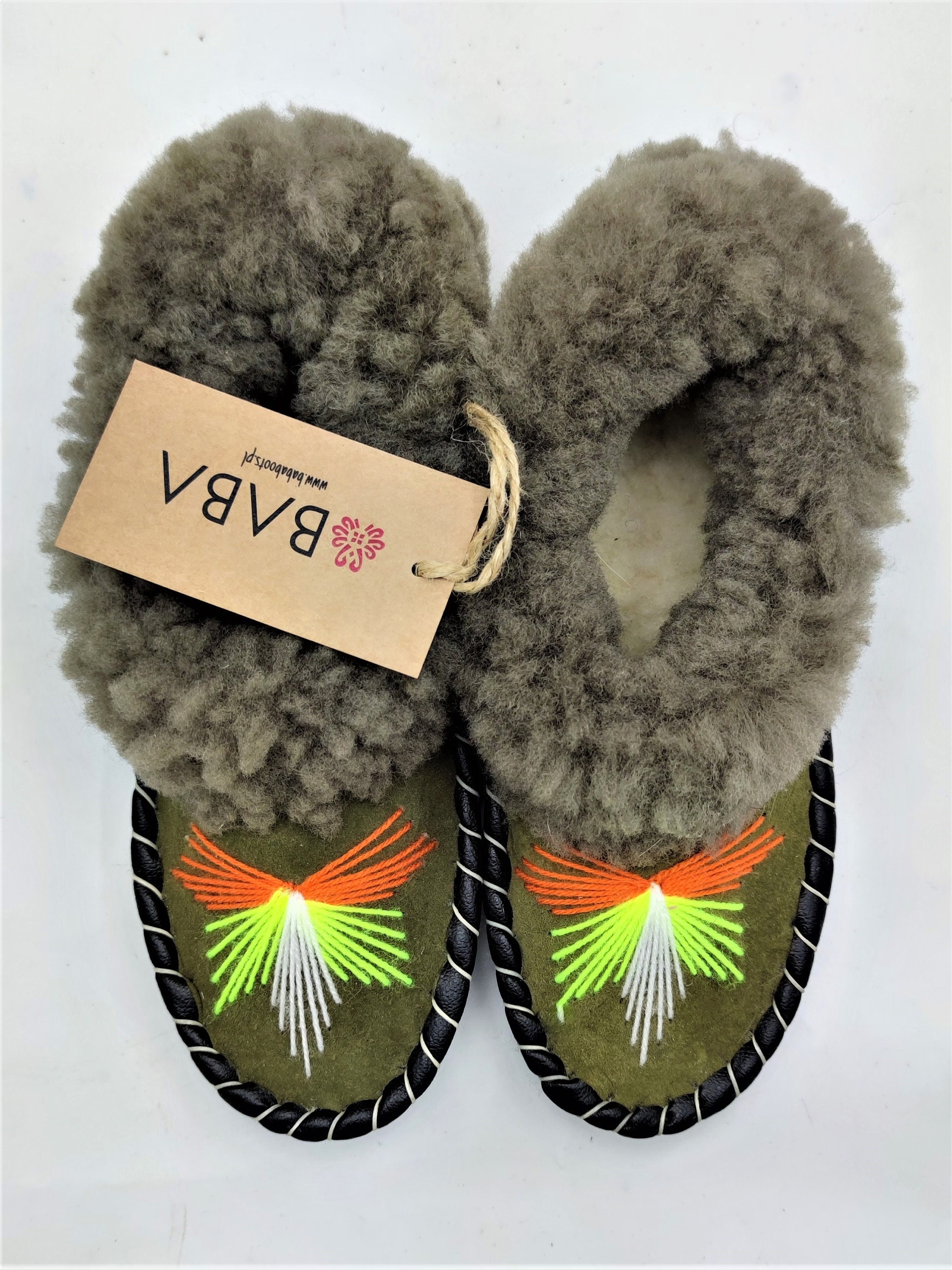 BABA Handmade Sheepskin Moccasin SAGE Slippers FOREST - Etsy