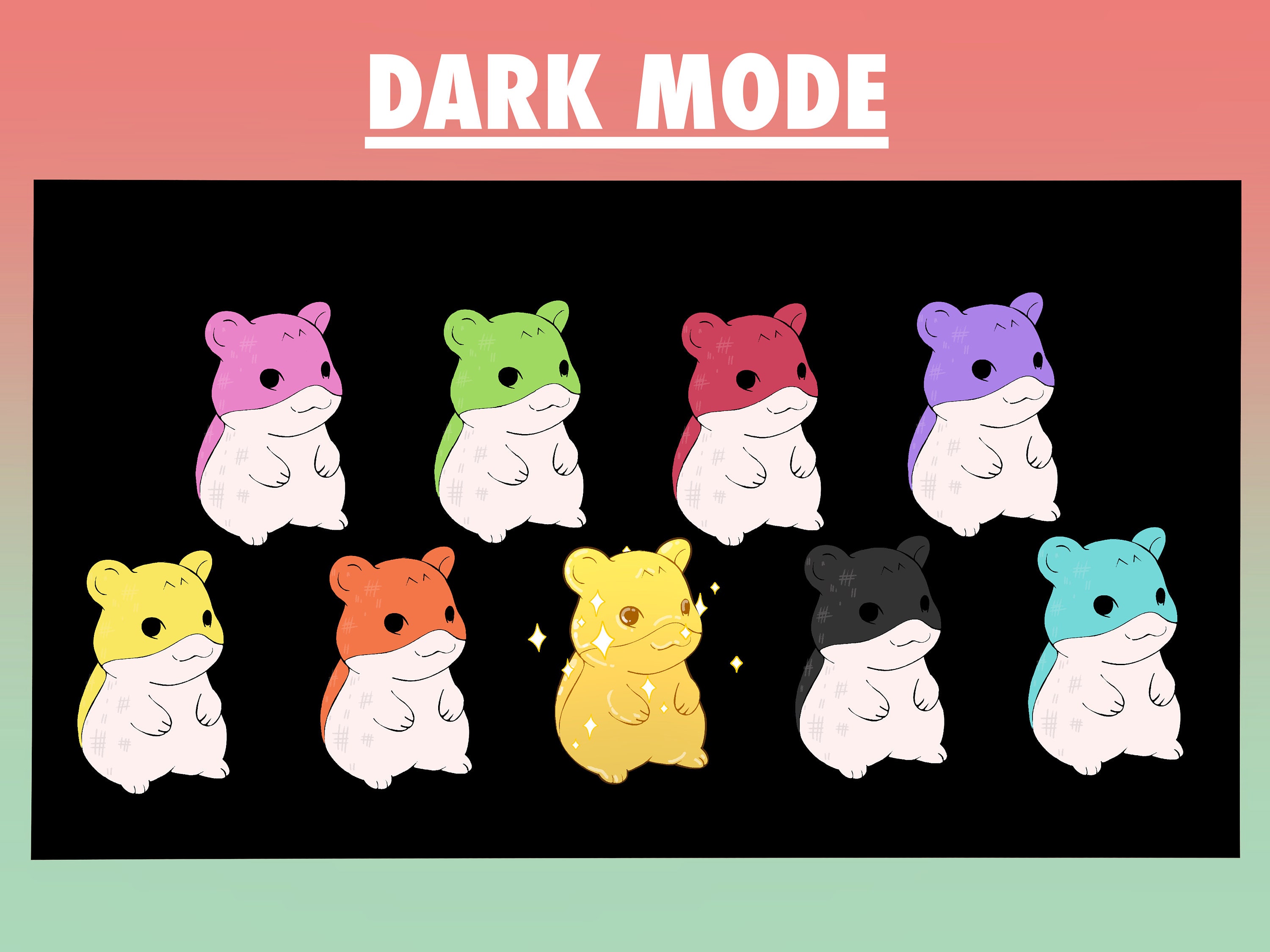 Kawaii Hamster Eraser Twitch/discord Emotes Instant Download - Etsy