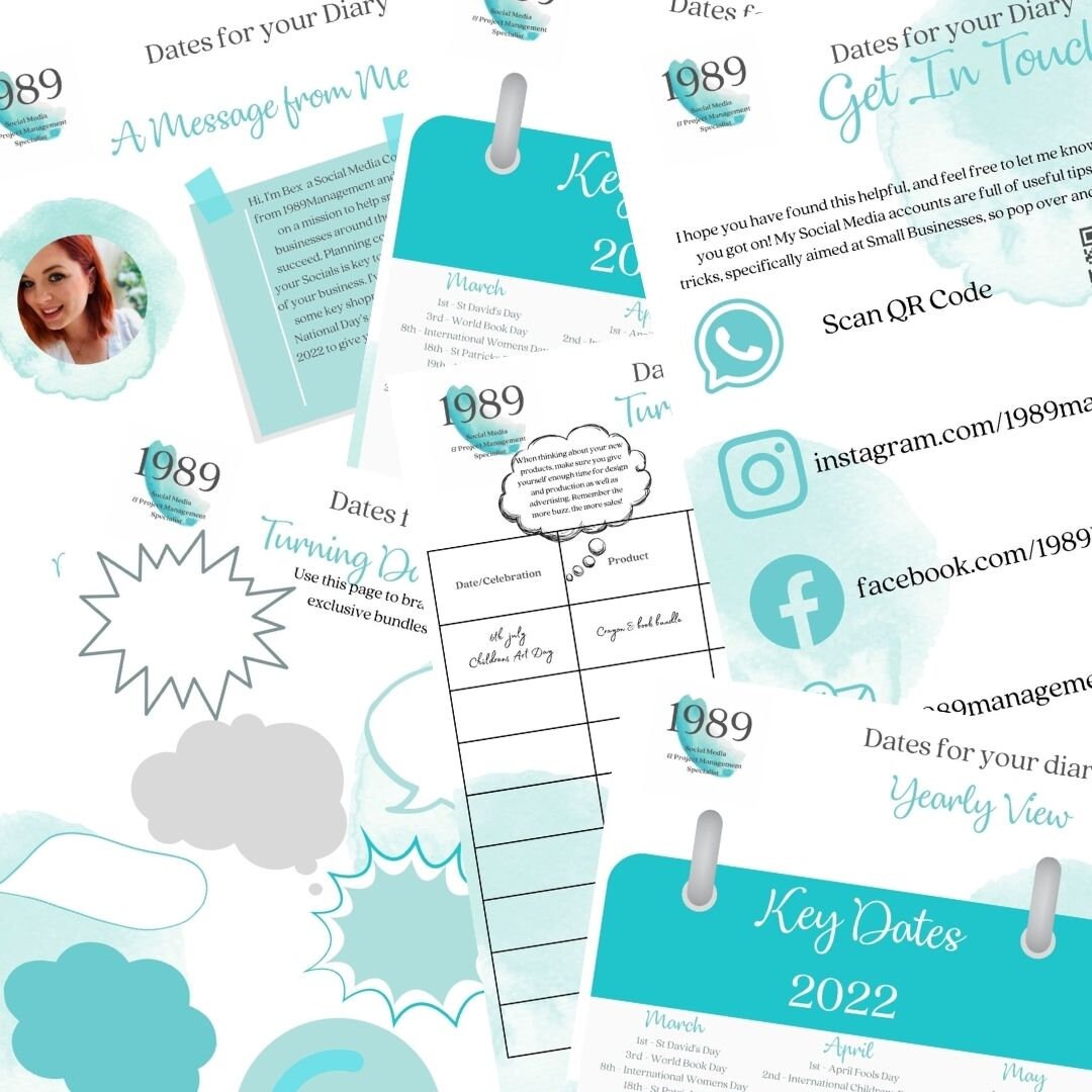 Social Media Printable Template Content Planner Work Book - Etsy