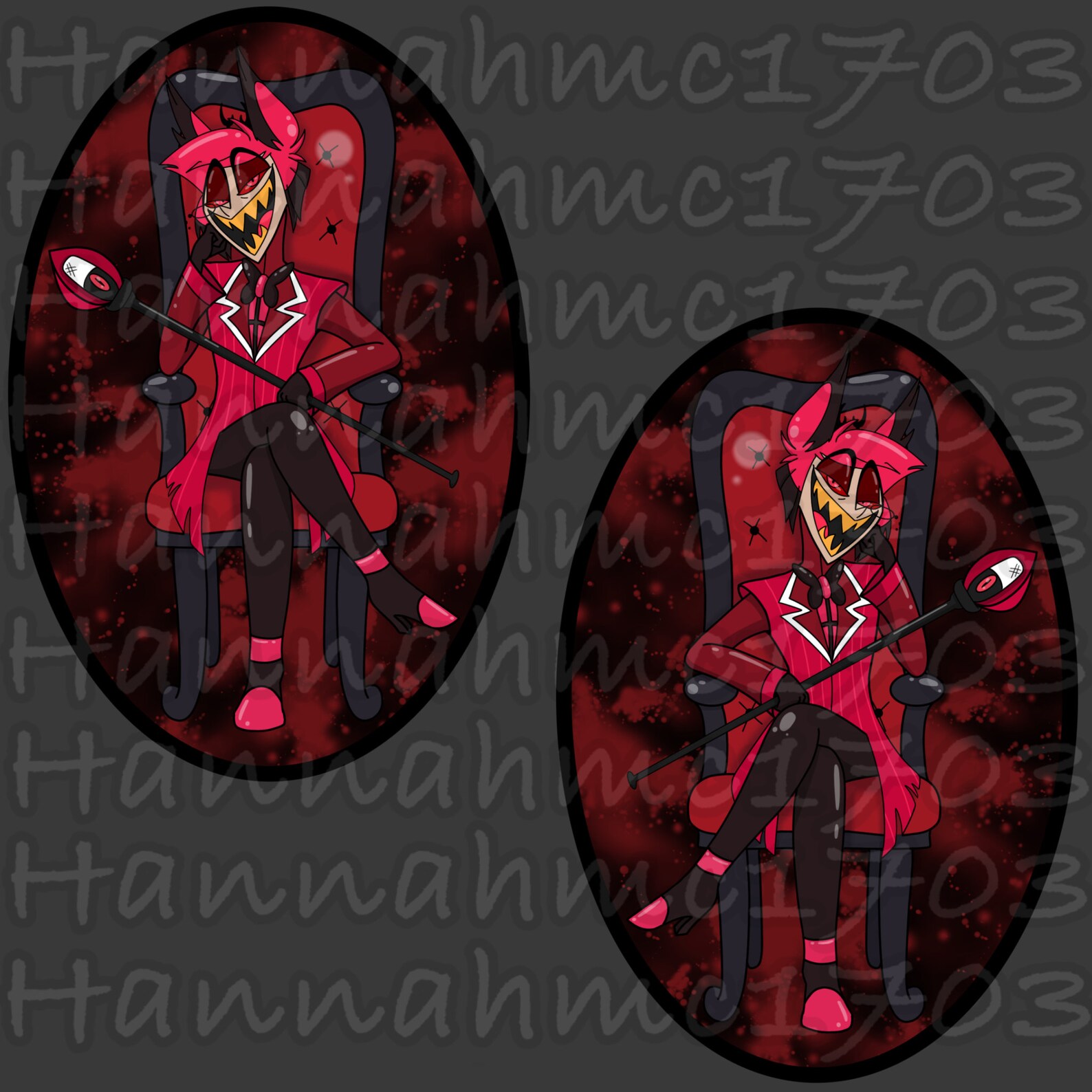 Hazbin Hotel Alastor Keychain - Etsy