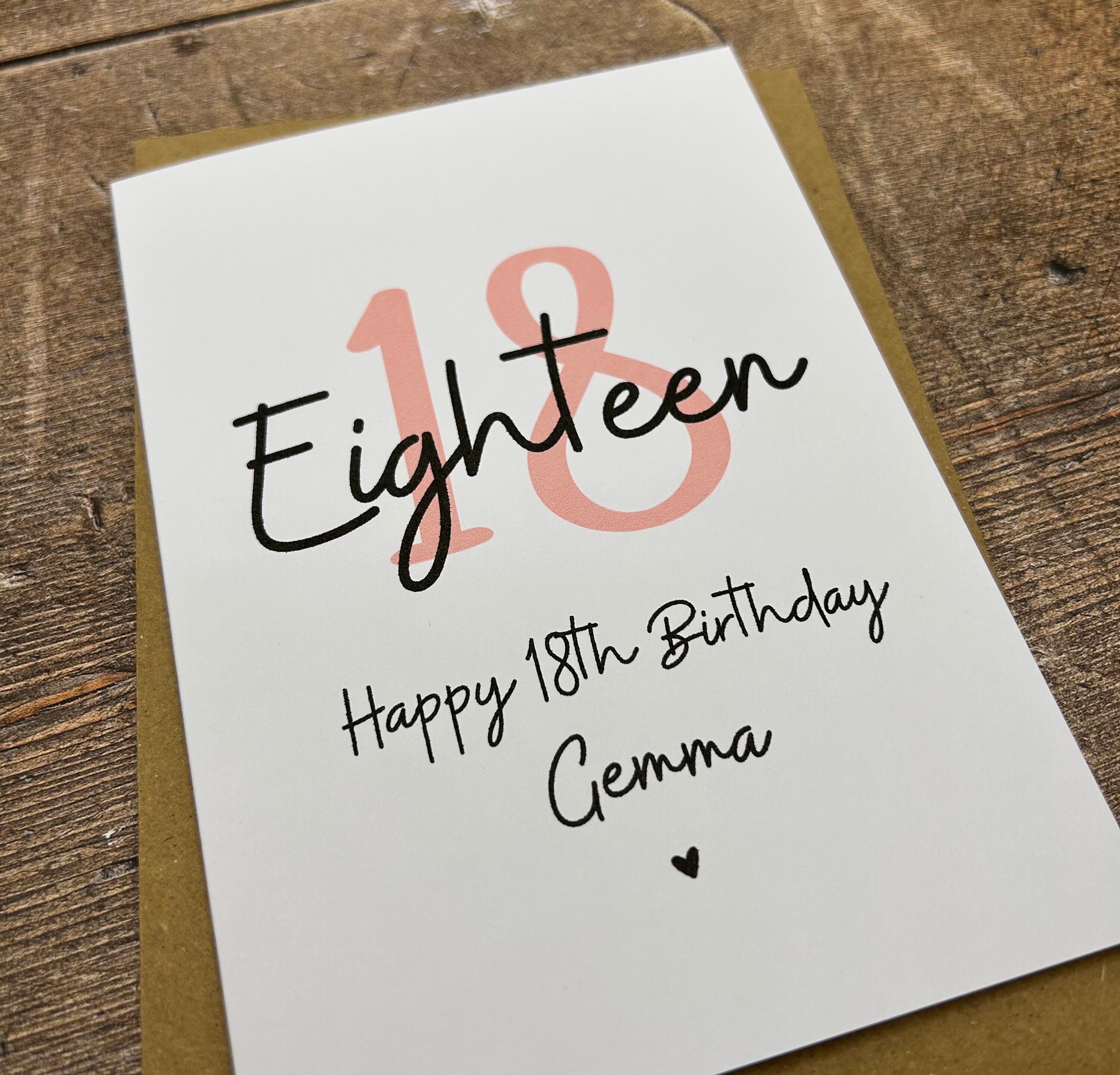 Happy 18th Birthday 18th Birthday Card Birthday Card for - Etsy