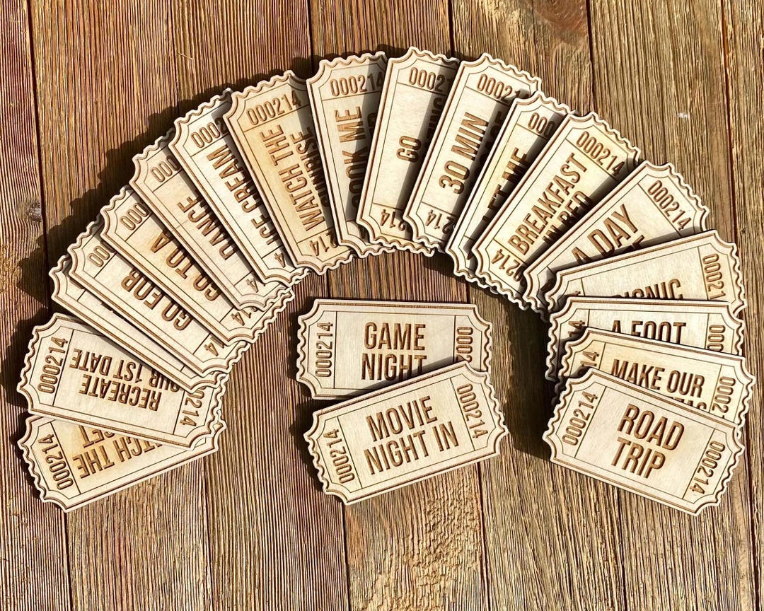 Set of 20 Date Night Tickets | Valentines Tickets | Love Coupons ...