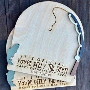 Father's Day Gift | Fishing Sign for Dad | Gift for Papa | DIY Baby ...