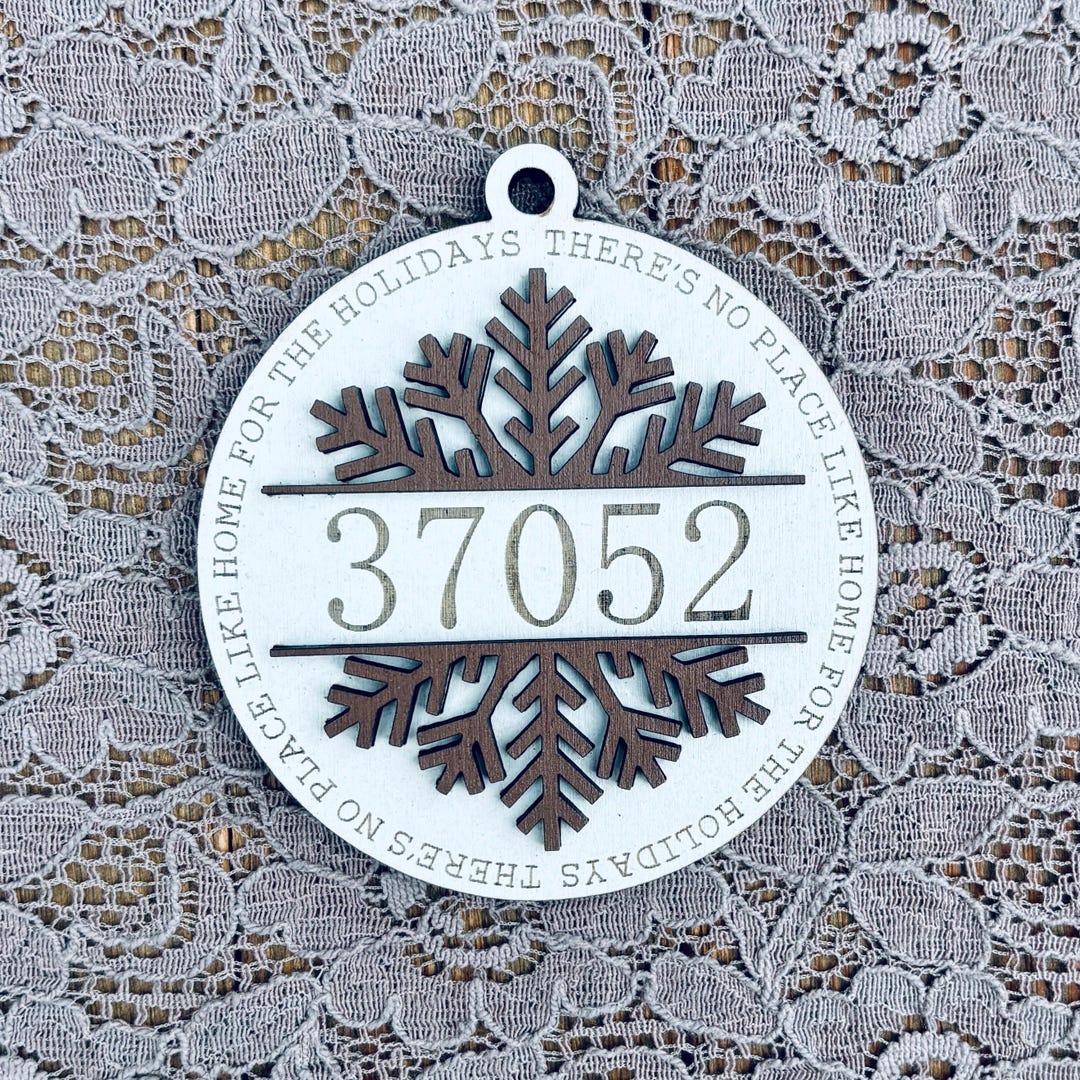 Custom Zip Code Ornament | Home for Christmas Ornament | Christmas ...