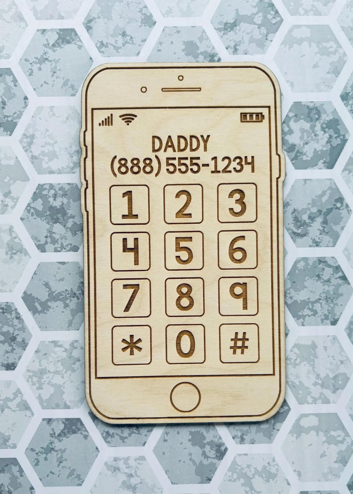 Learn Phone Numbers Pretend Play Custom Toy Phone | Montessori Phone ...