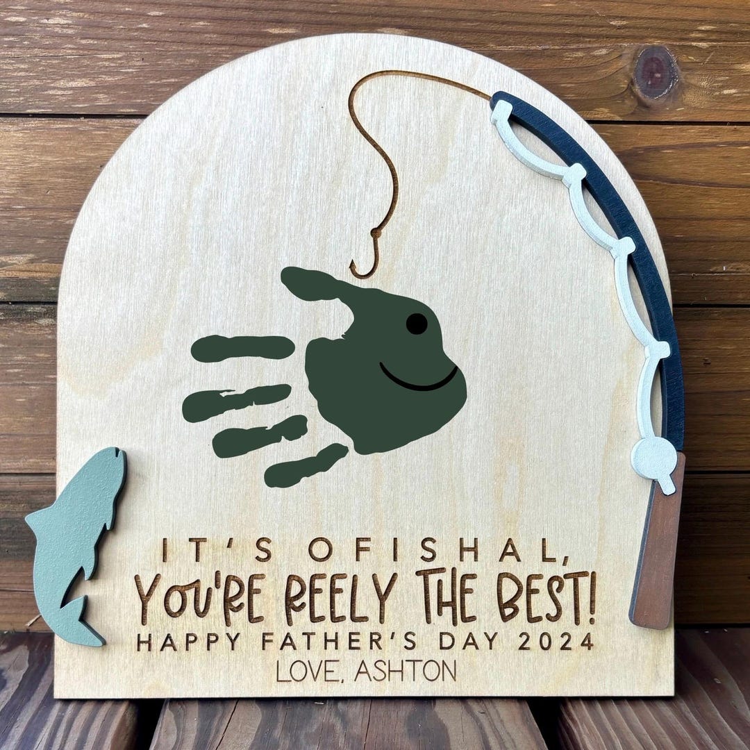 Father's Day Gift | Fishing Sign for Dad | Gift for Papa | DIY Baby ...