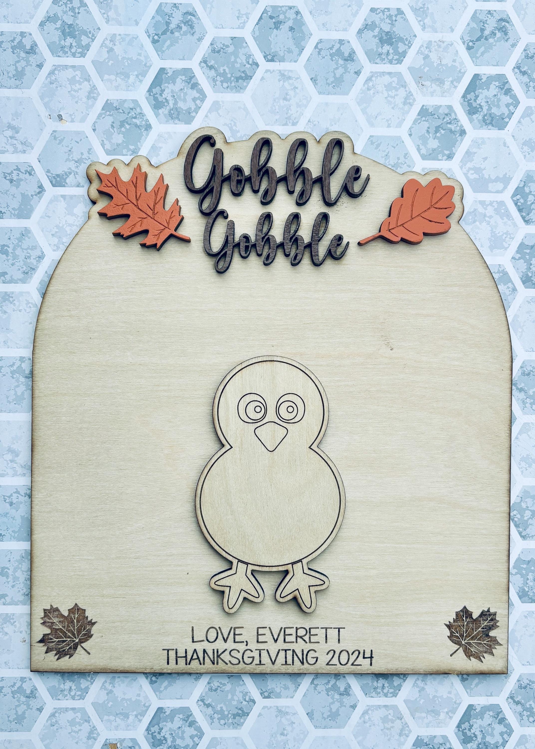 Gobble Gobble Handprint Sign | Thanksgiving Foot / Hand Sign | Baby's ...