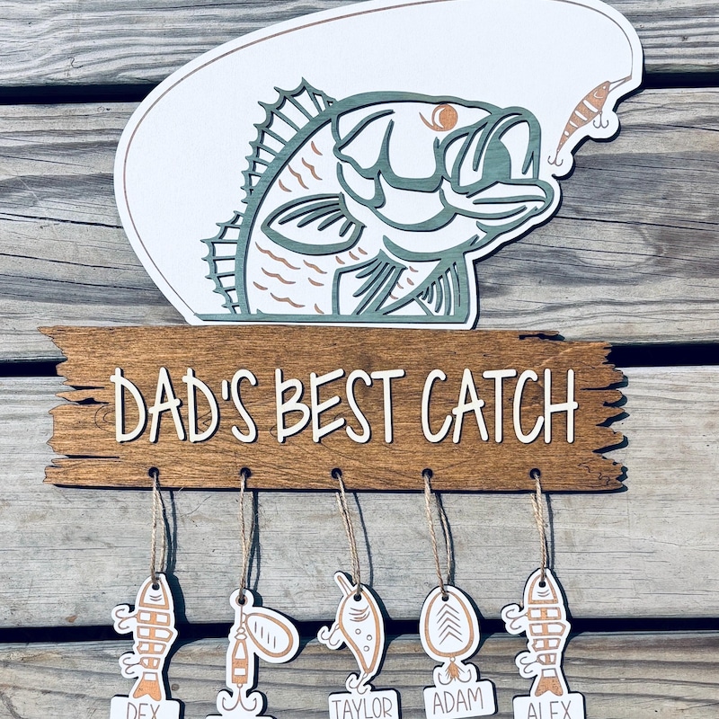 Grandpas Best Catch Sign - Etsy