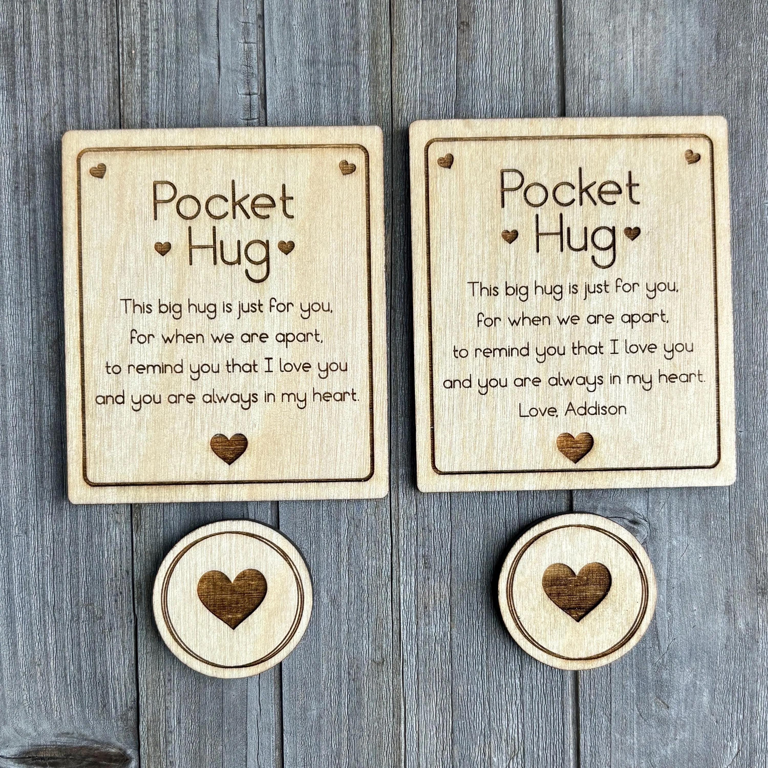 Personalized Pocket Hug | Wooden Pocket Hug | Gift for Friends | Gift ...