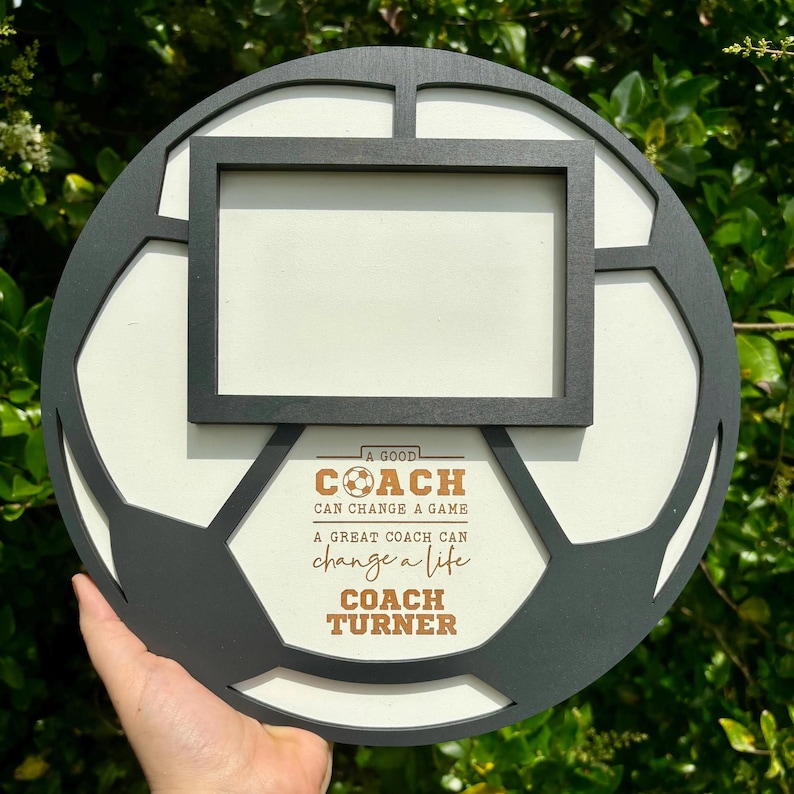 Custom Soccer Coach Photo Frame | Personalized Sports Wall Hanging ...