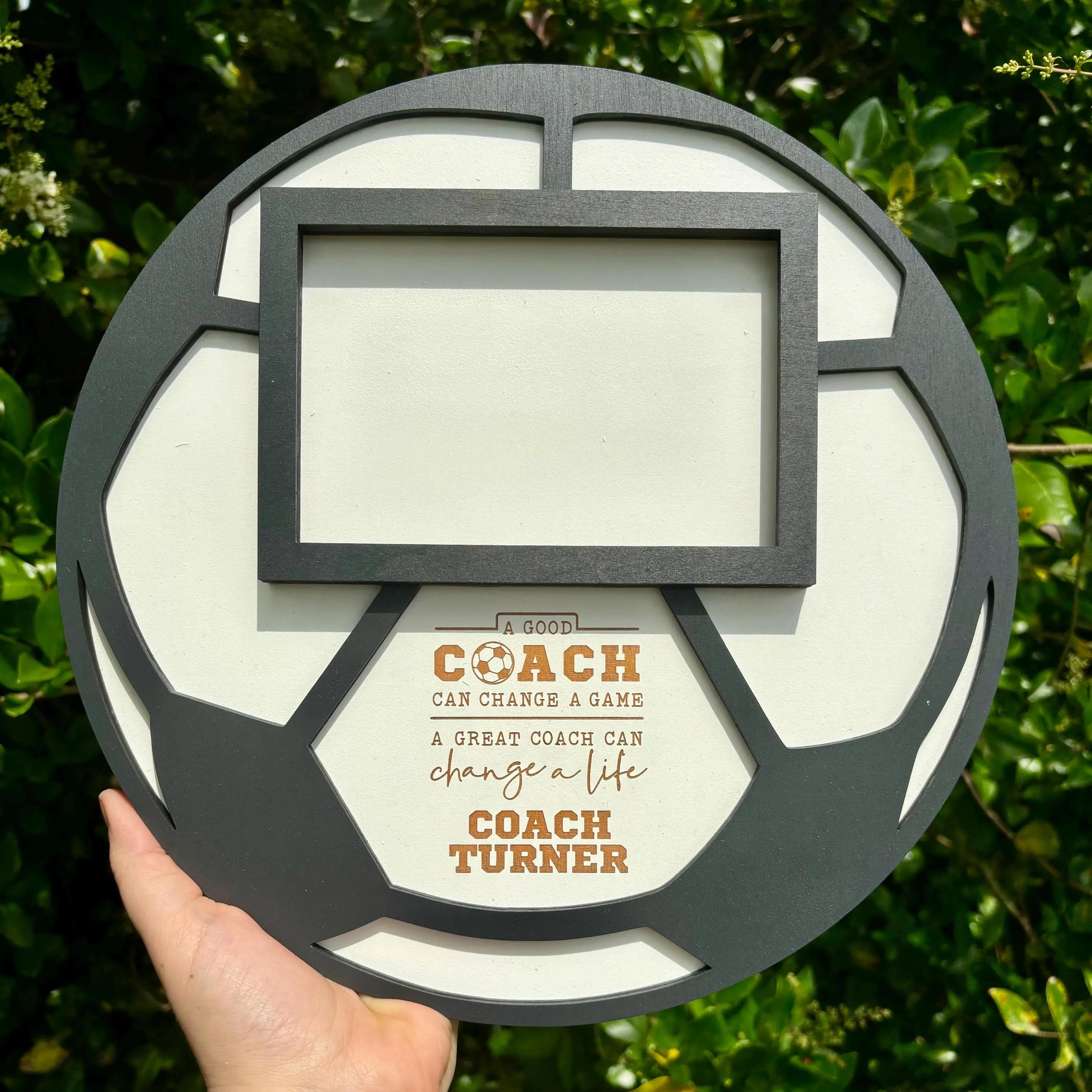 Custom Soccer Coach Photo Frame | Personalized Sports Wall Hanging ...