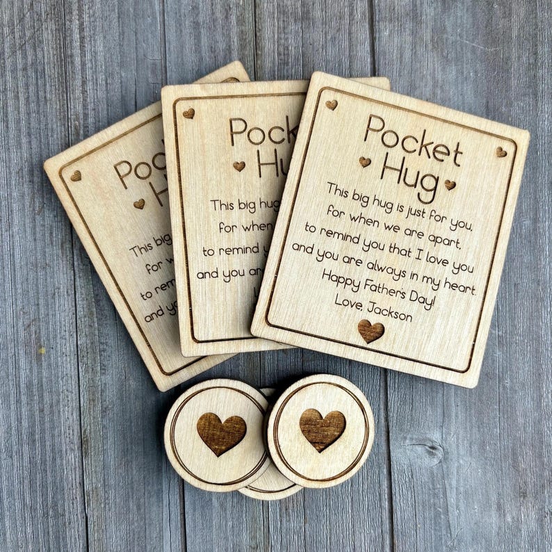 Personalized Pocket Hug | Wooden Pocket Hug | Gift for Friends | Gift ...