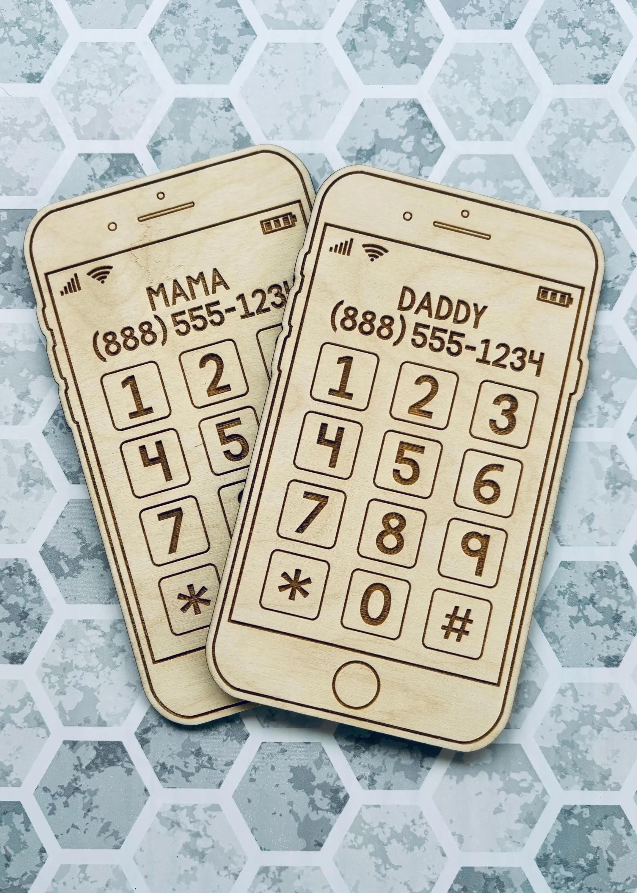 Learn Phone Numbers Pretend Play Custom Toy Phone | Montessori Phone ...