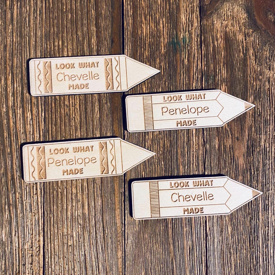 Pencil Crayon Look What I Made Magnet | Personalized Look What I Made ...