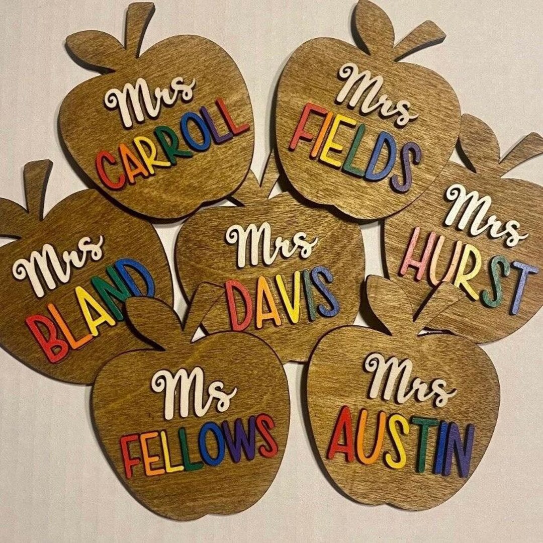 Personalized Teacher Magnet | Teacher Gift Magnet | Teacher Apple ...