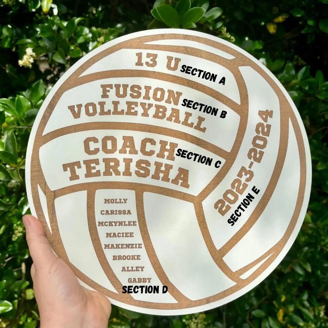 Volleyball Team Sign | Volleyball Team Gift | Coach Gift | Team Spirit ...