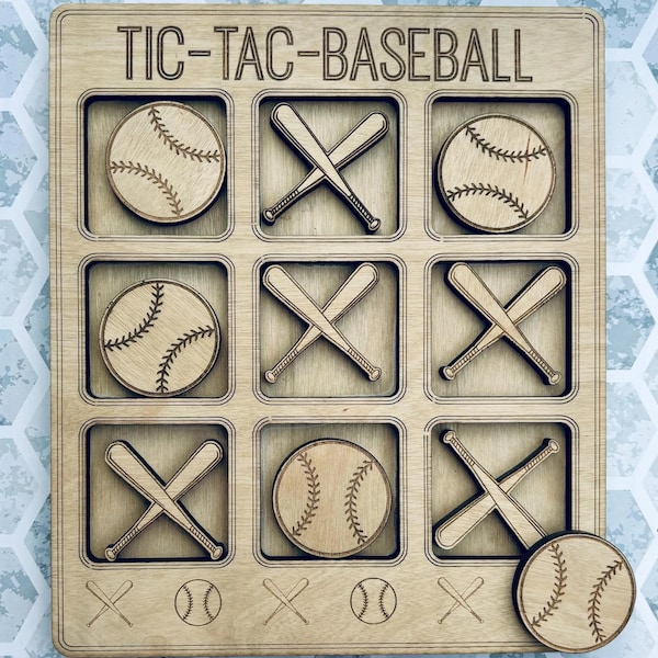 Baseball Tic Tac Toe - Etsy