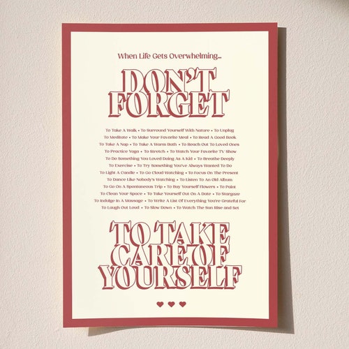 Positive Affirmations Poster Set of 2 Retro Wall Print - Etsy