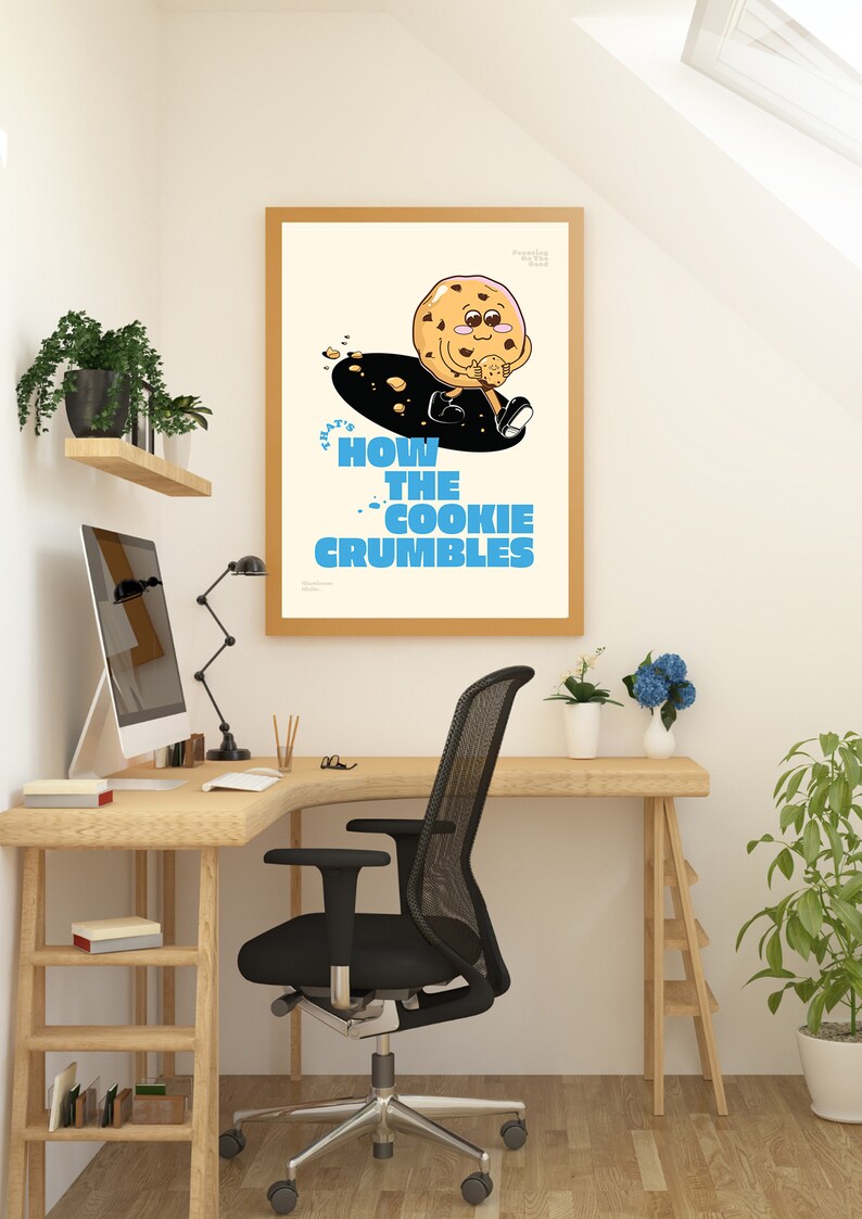 That's the Way the Cookie Crumbles Art, Cute Retro Food Poster ...