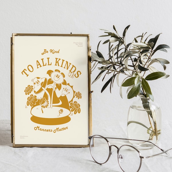 Be Kind Poster - Etsy