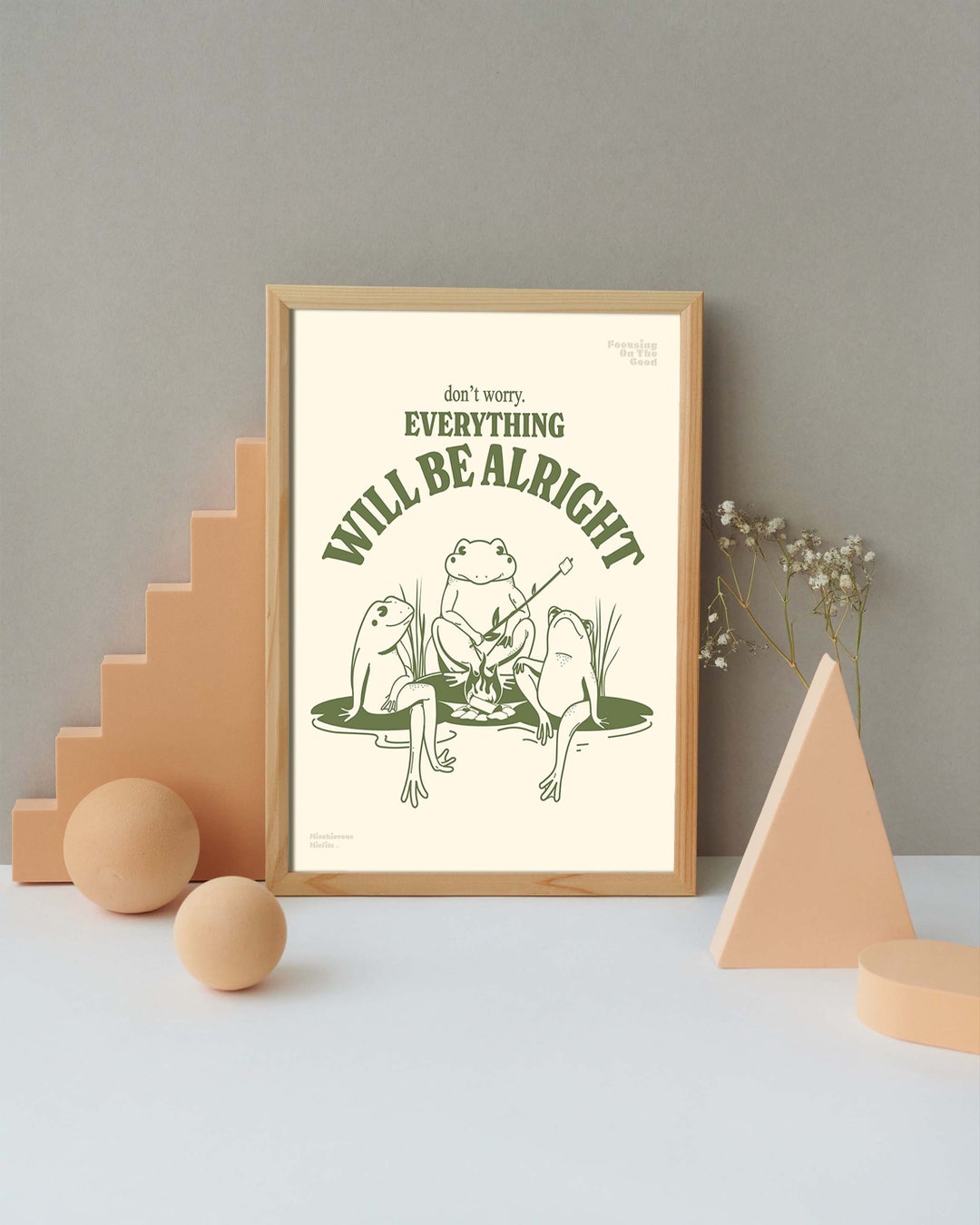 Everything Will Be Fine Poster, Trust the Universe Wall Art, Retro ...