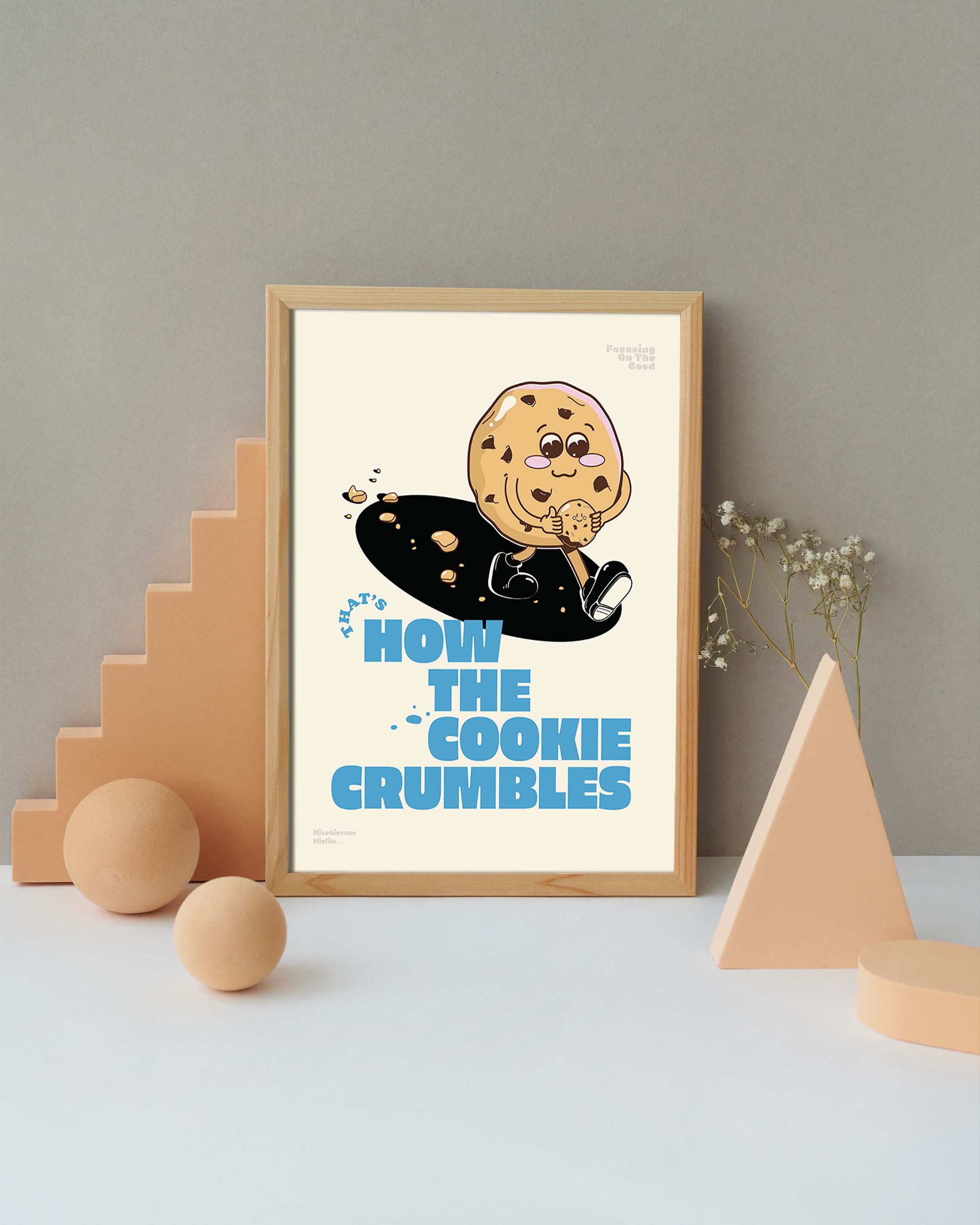 That's the Way the Cookie Crumbles Art, Cute Retro Food Poster ...