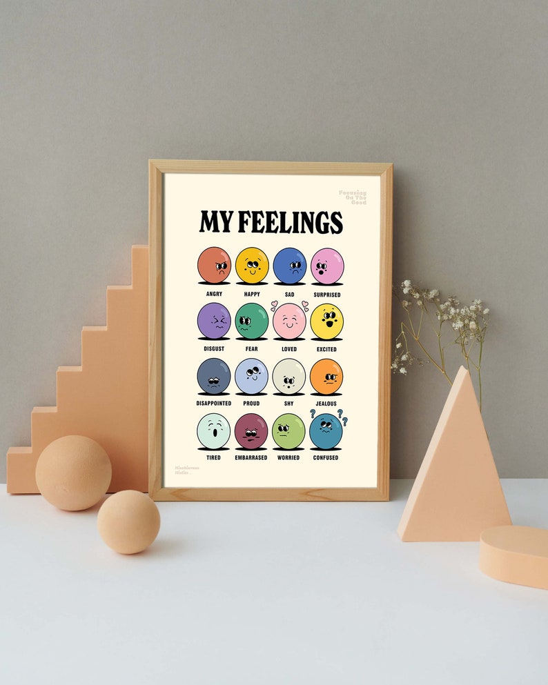 My Feelings Print Emotions Poster Daycare Decor Homeschool - Etsy