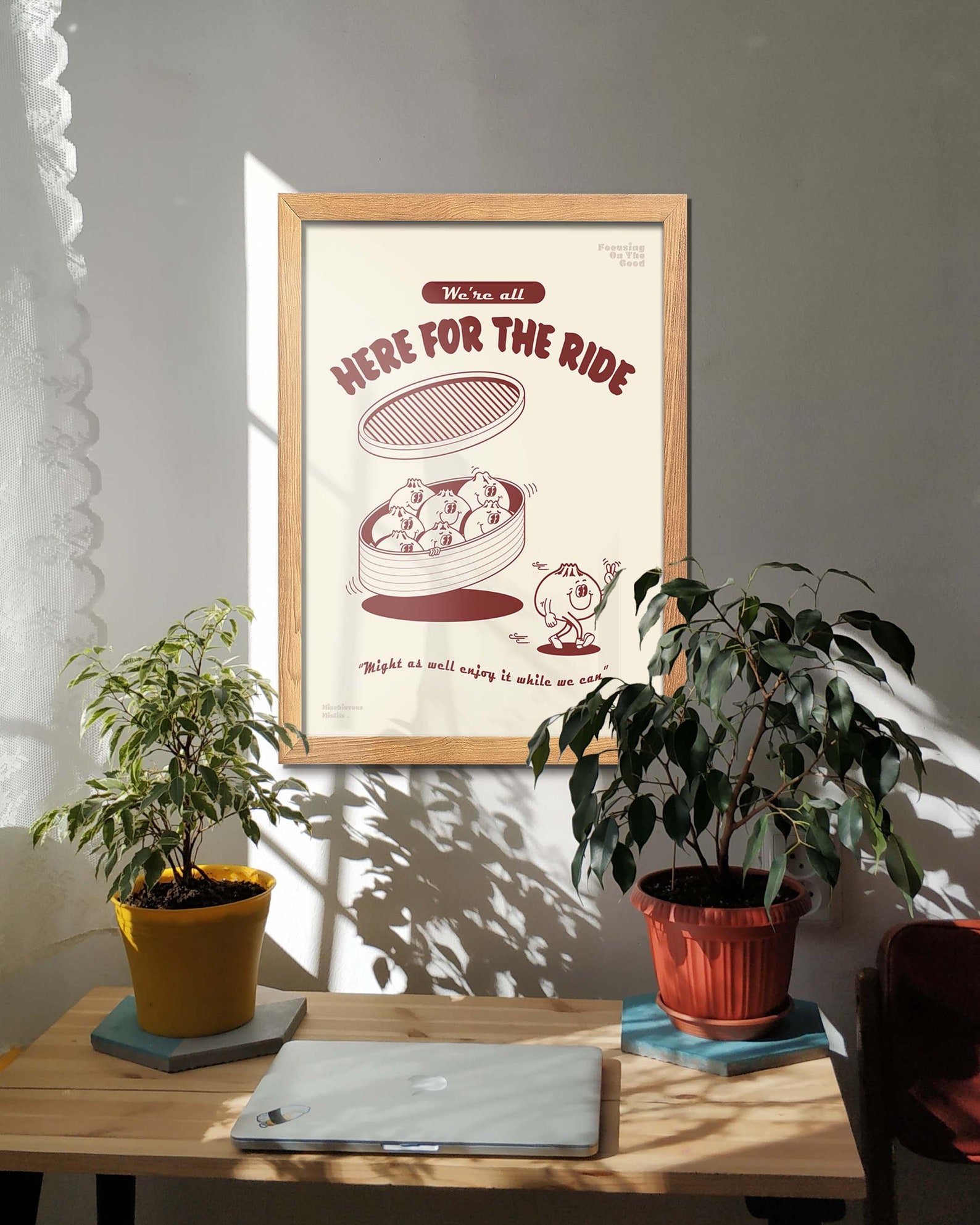 Dumpling Poster, Retro Quote Wall Art, Asian Food Wall Decor, Cute ...