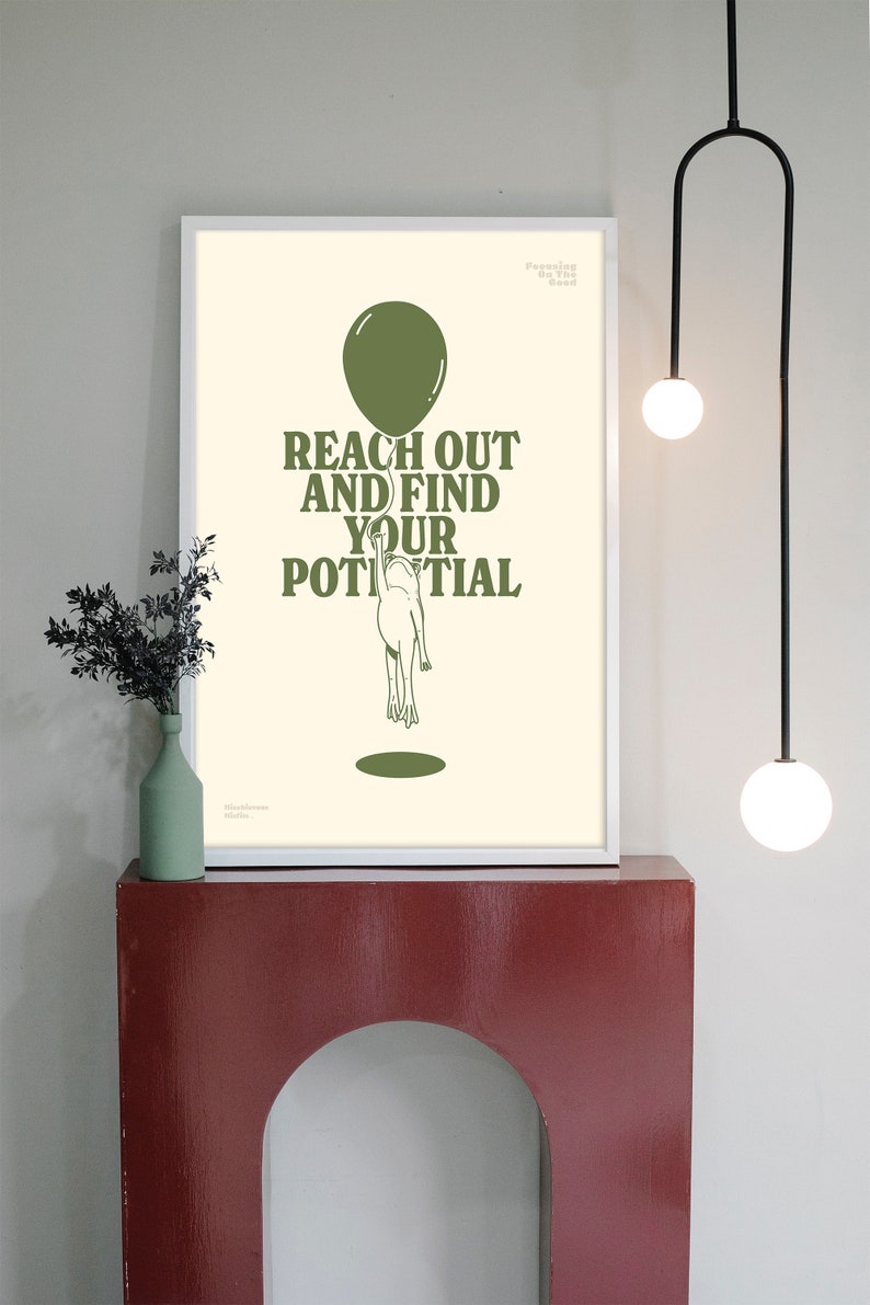 Retro Motivational Poster, Retro Mental Heath Print, Trust the Universe ...