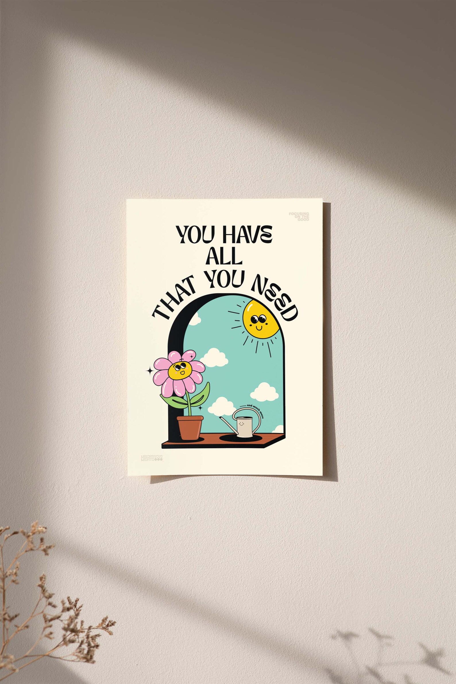 You Have All That You Need Print Retro Quote Wall Art Groovy - Etsy