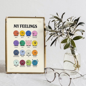 My Feelings Print, Emotions Poster, Daycare Decor, Homeschool Decor, 70 ...