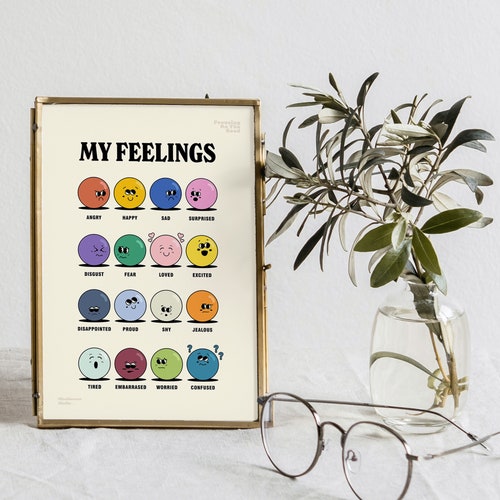 My Feelings Print Emotions Poster Daycare Decor Homeschool - Etsy