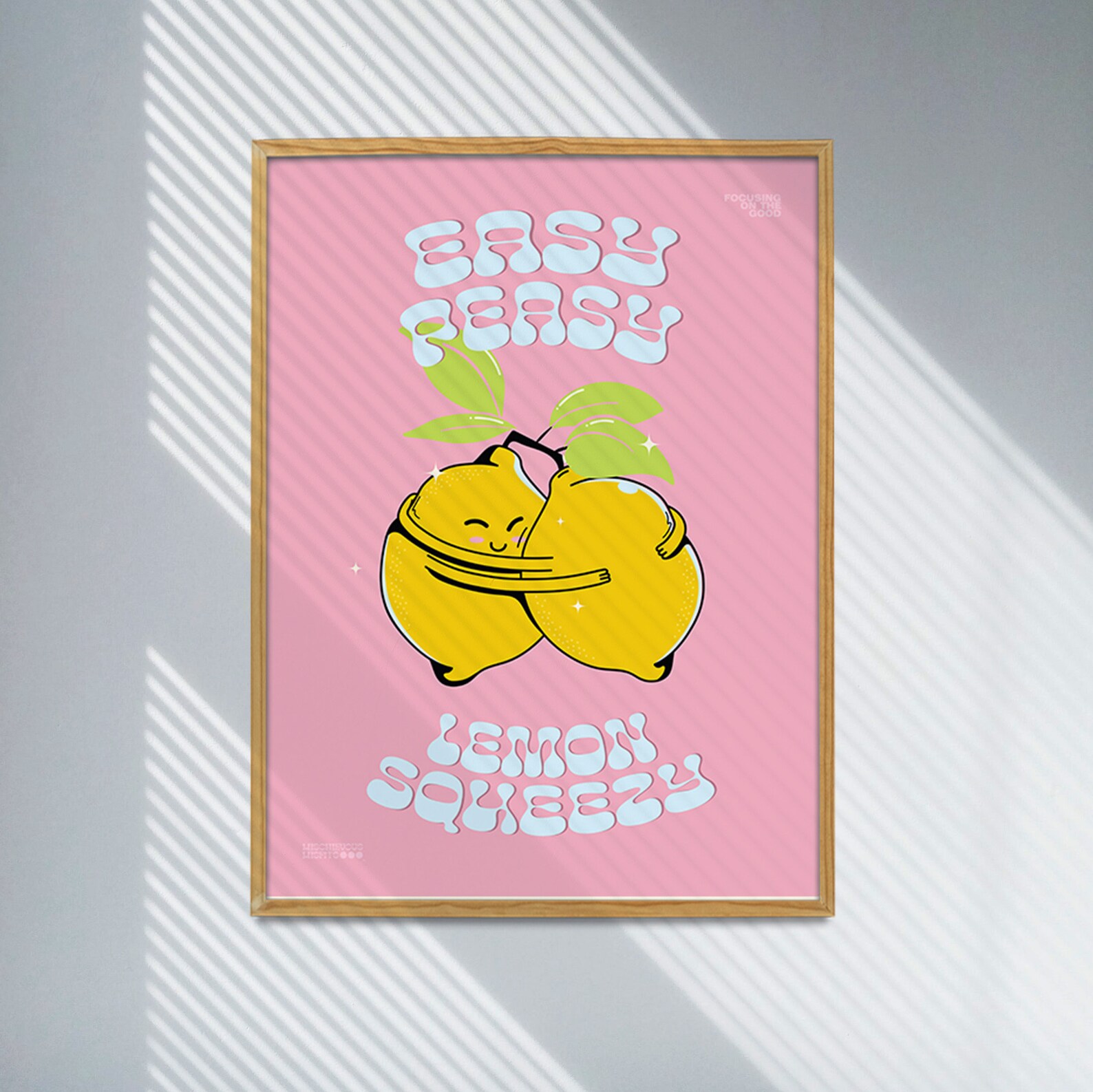 Easy Peasy Lemon Squeezy Print Retro Quote Wall Art Groovy - Etsy