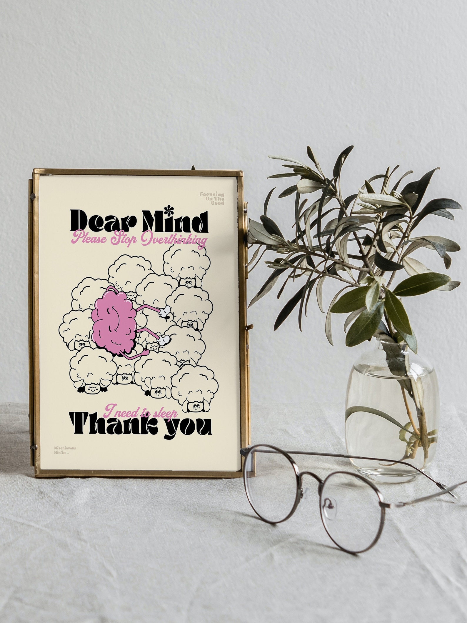 Be Kind to Your Mind Retro Quote Wall Print Dear Mind - Etsy