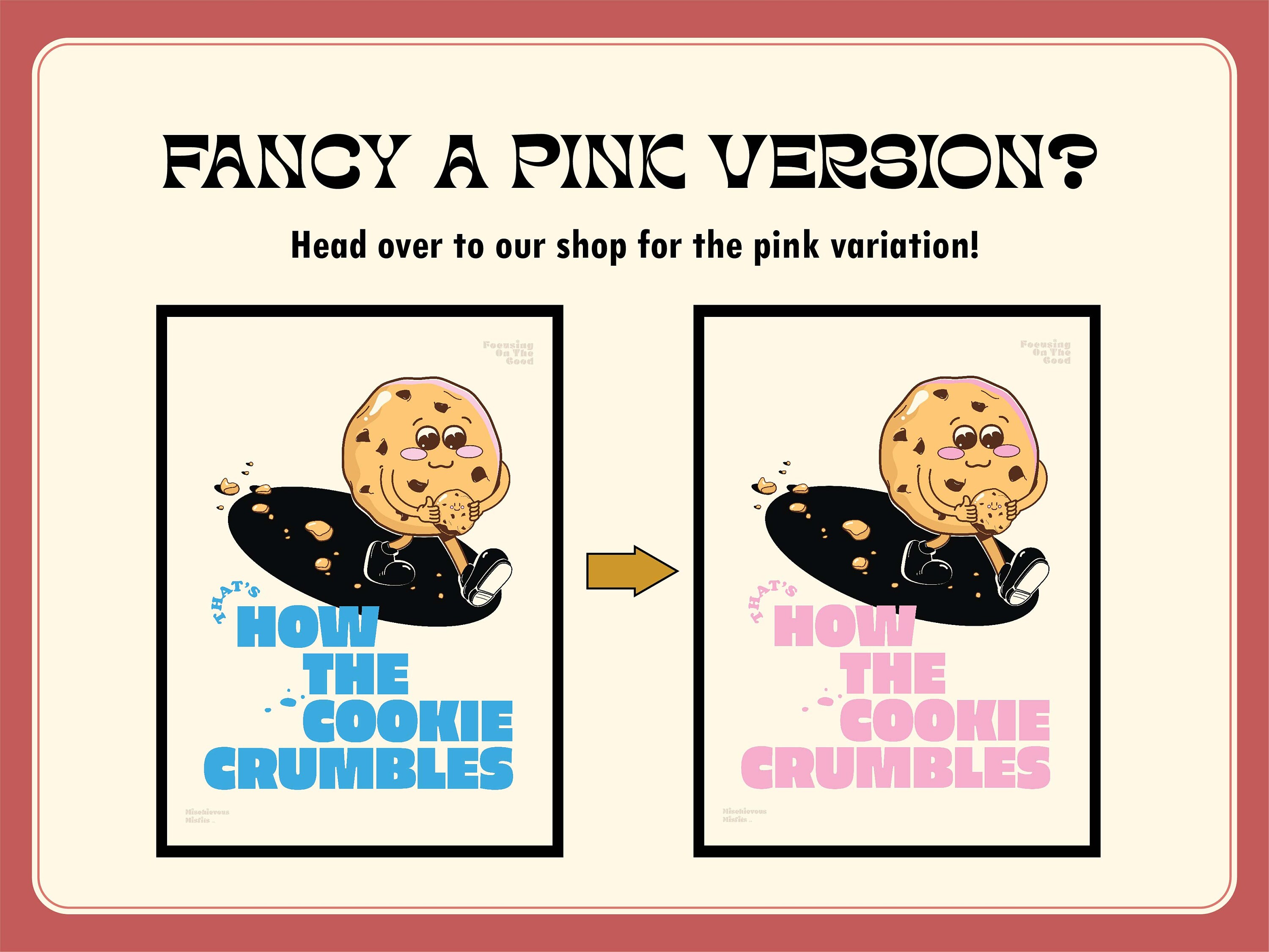 That's the Way the Cookie Crumbles Art, Cute Retro Food Poster ...