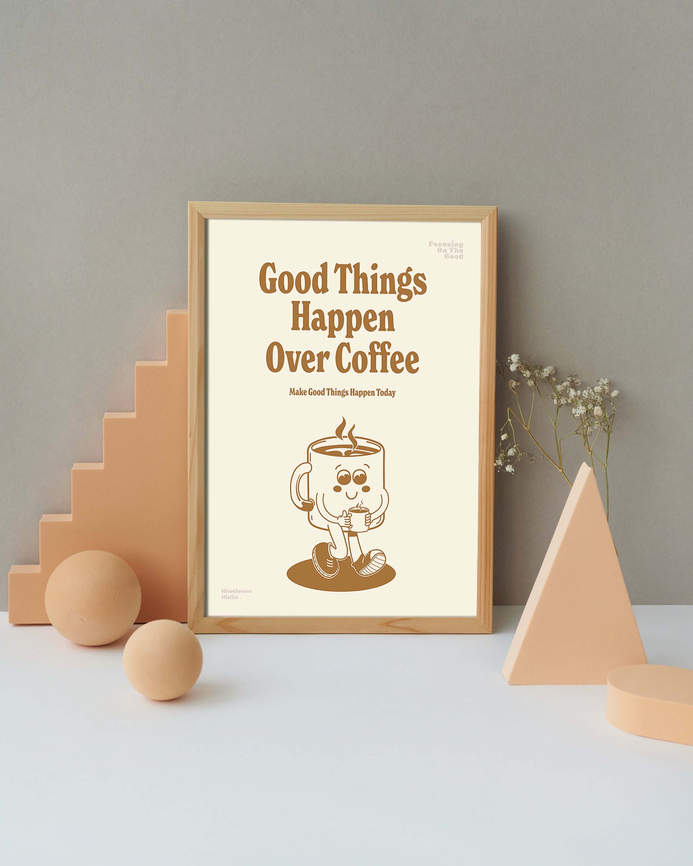 Good Things Happen Over Coffee Print More Espresso Coffee - Etsy