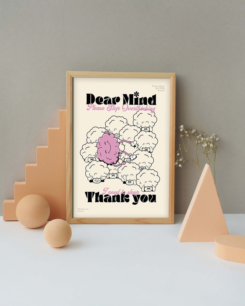 Be Kind to Your Mind Retro Quote Wall Print Dear Mind - Etsy