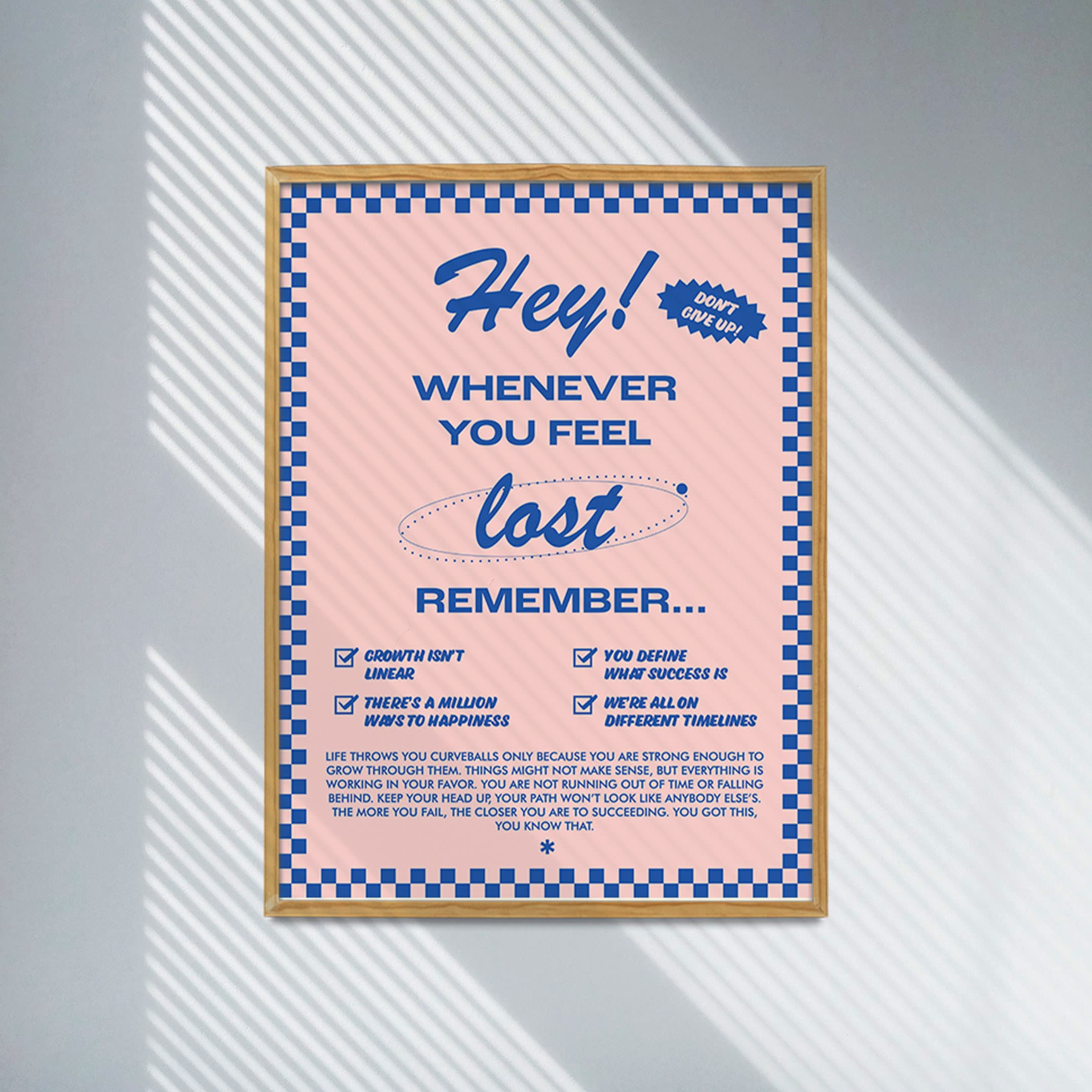 Retro Quote Wall Decor, Self Care Quotes, Positive Retro Poster ...