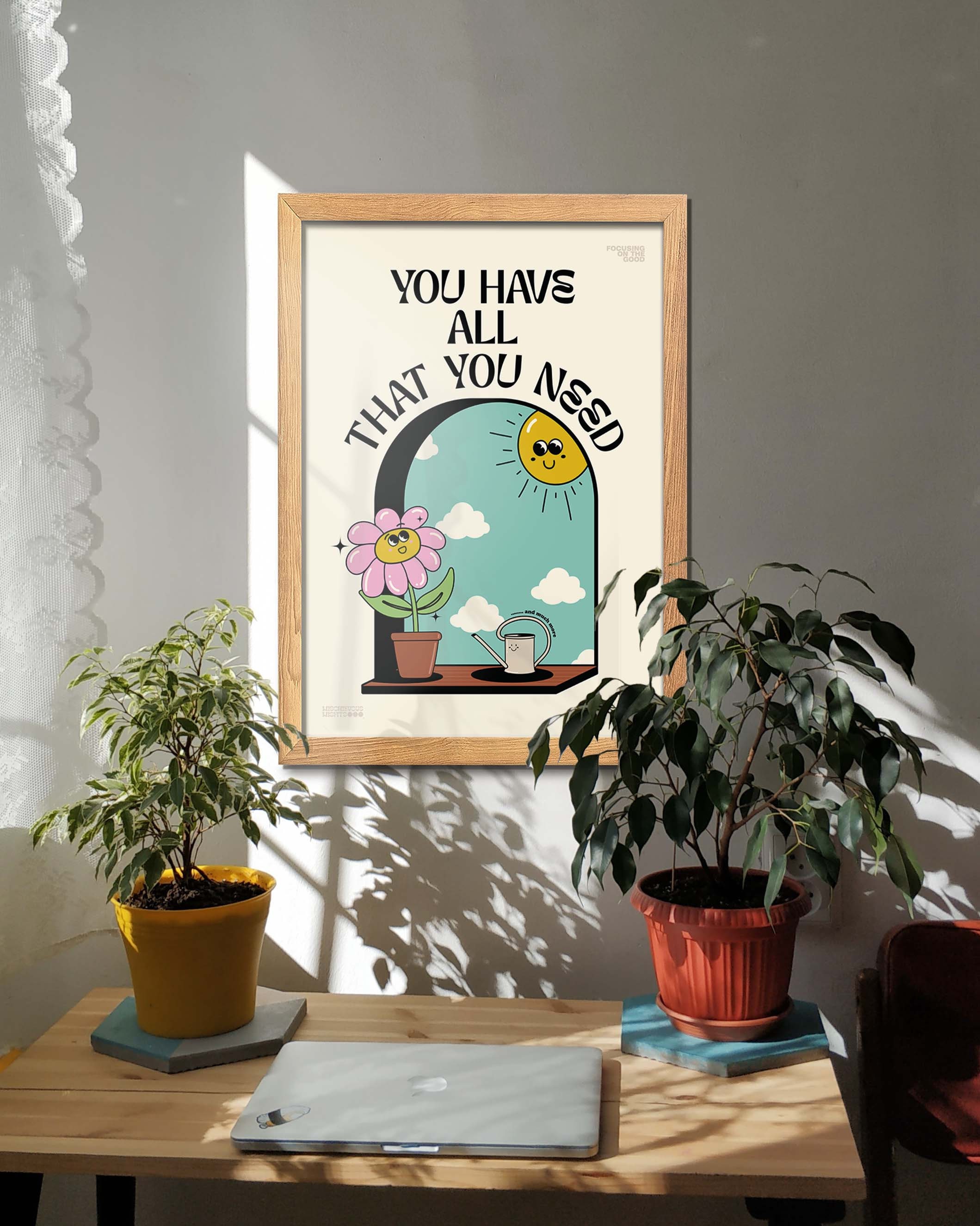 You Have All That You Need Print Retro Quote Wall Art Groovy - Etsy