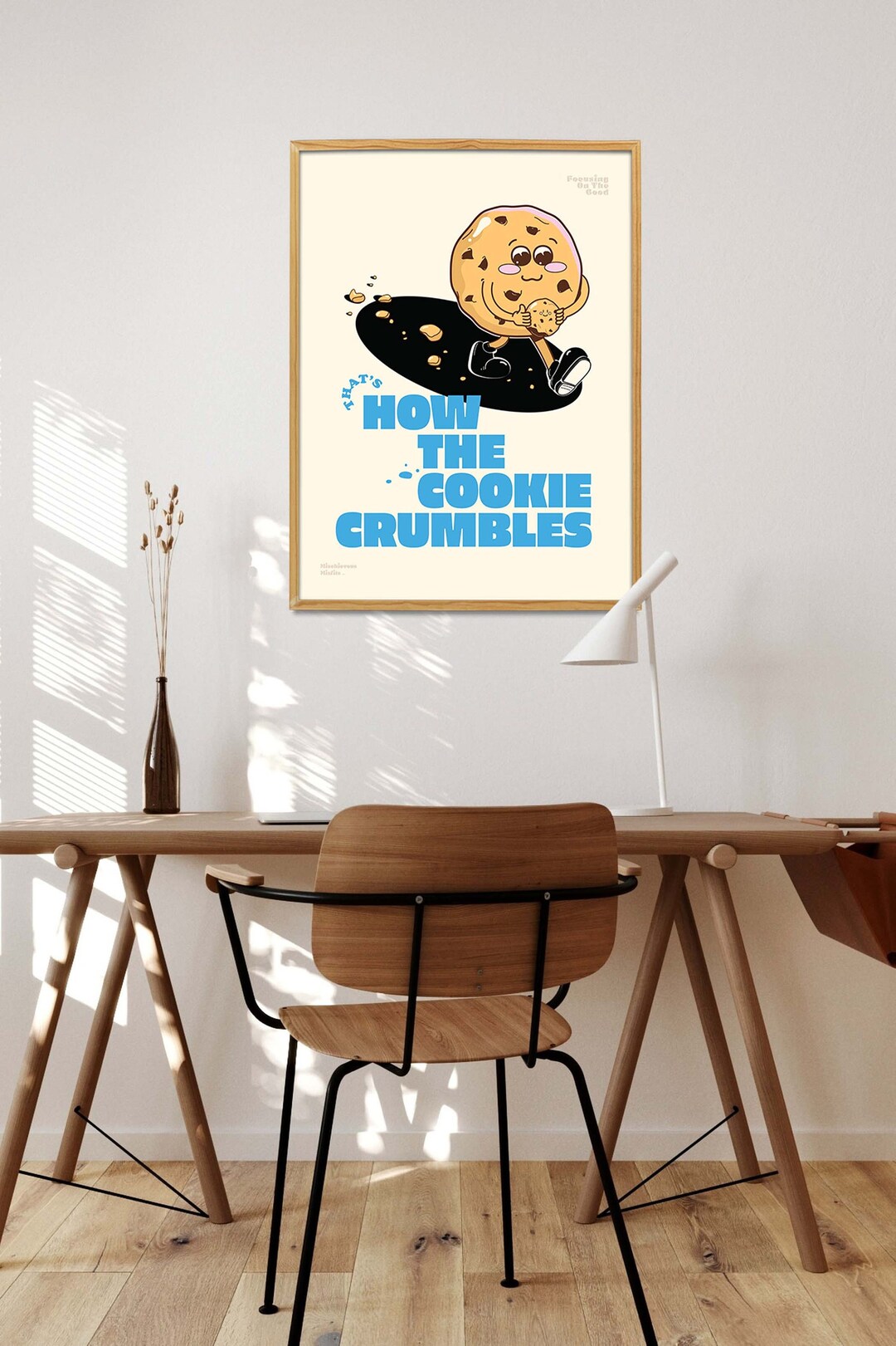That's the Way the Cookie Crumbles Art, Cute Retro Food Poster ...