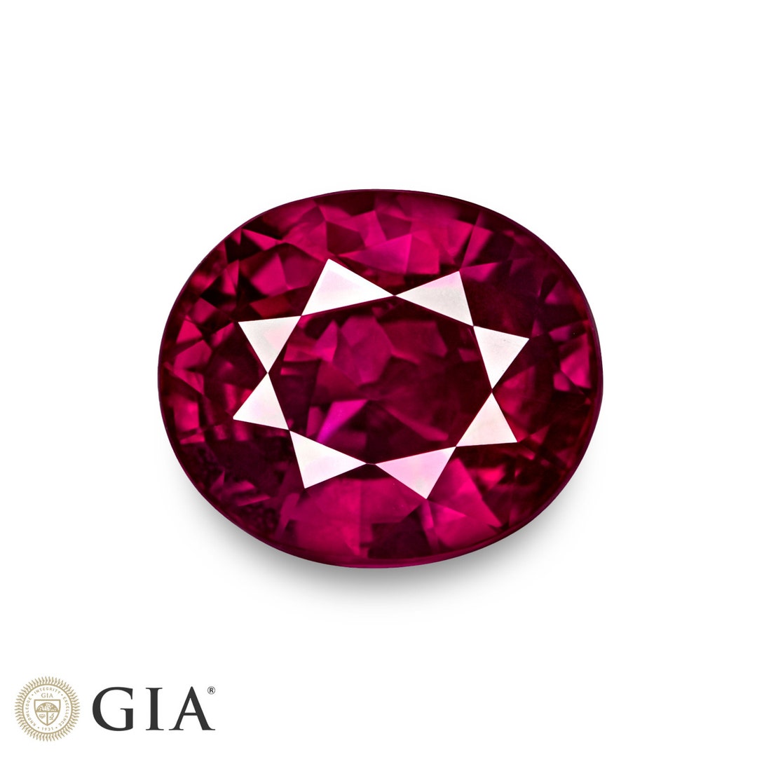 3.59 Ct. Ruby - Mined in Vietnam - Certified by GIA & AIGS - Oval, 9.19 ...