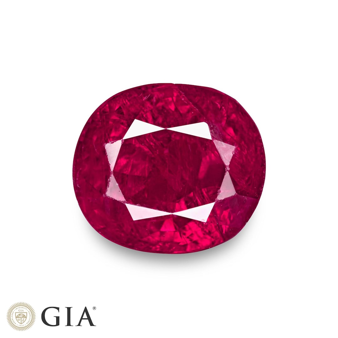 4.63 Ct. Ruby - Mined in Burma - Certified by GIA - Oval, 9.55 X 8.46 X ...