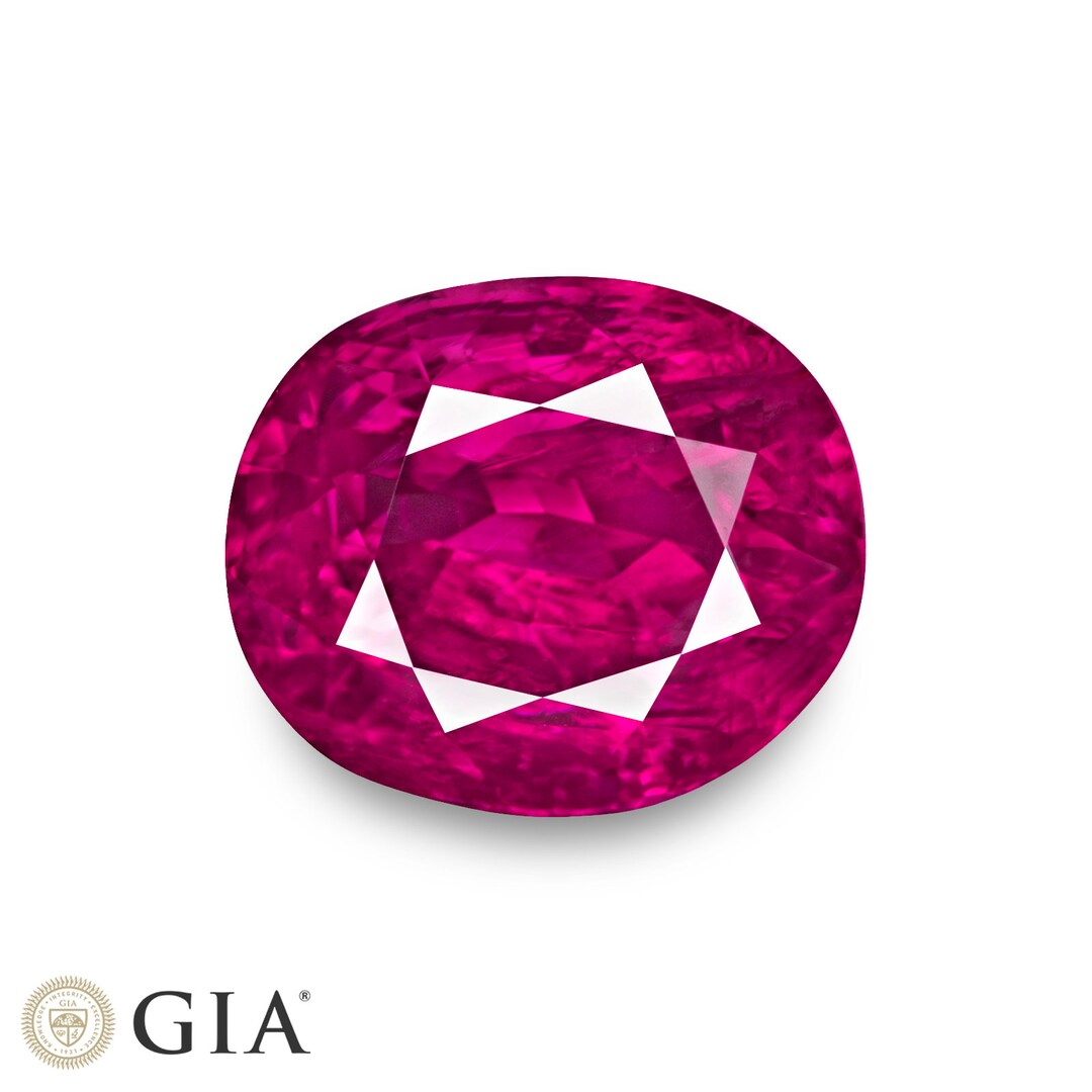 3.00 Ct. Ruby Mined in Burma Certified by GIA & IGI Oval, 8.33 X 7.02 X ...