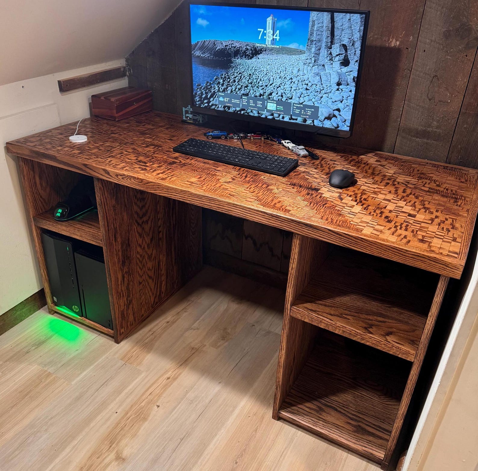 Handmade Solid Hardwood Desk - Etsy